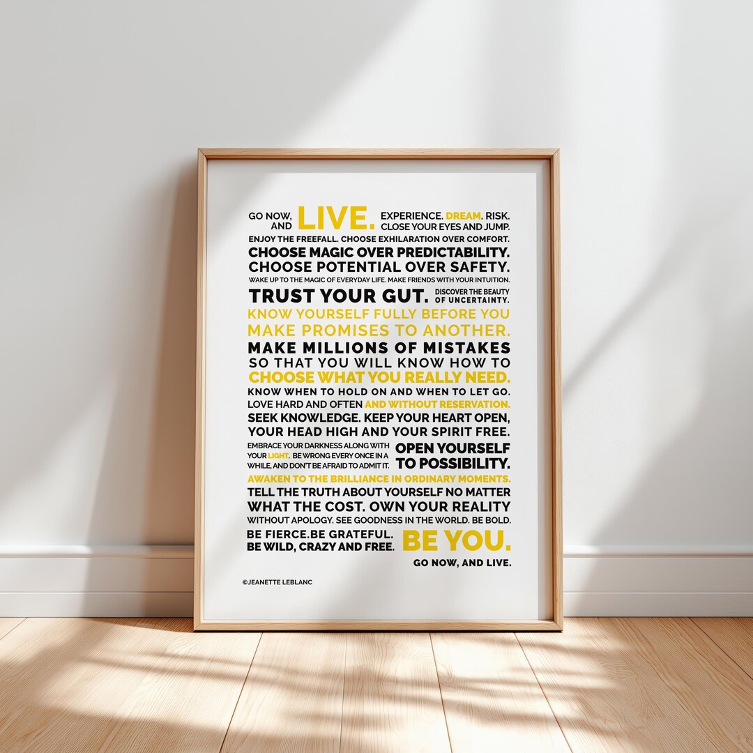 Inspirational Digital Download Motivational Typography Print Poster ...