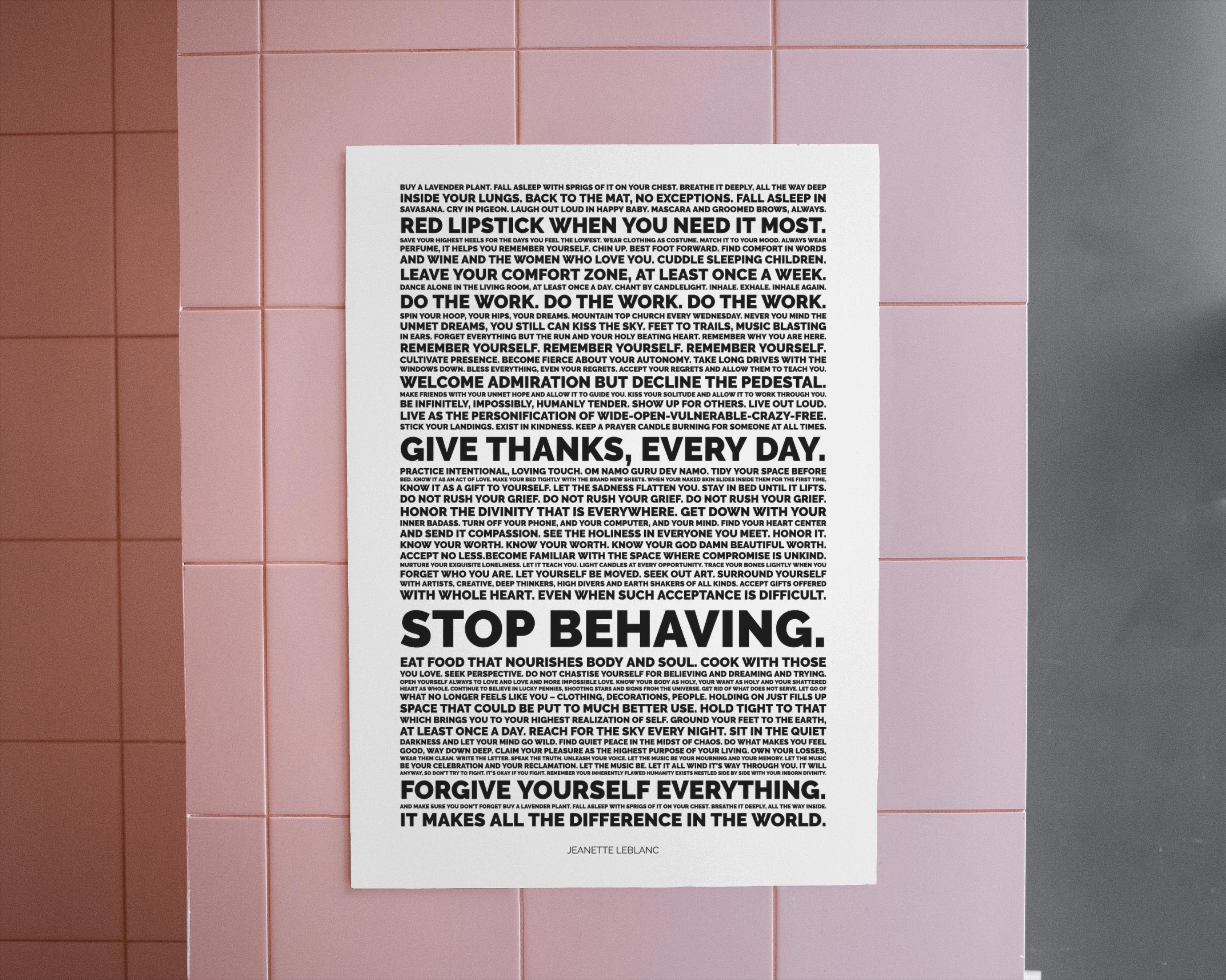 Breakup Art Print | Typography Poem for Grief & Healing a Broken Heart ...