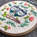 Hipster Owl Embroidery Pattern Beginner. Contemporary Hand Embroidery ...