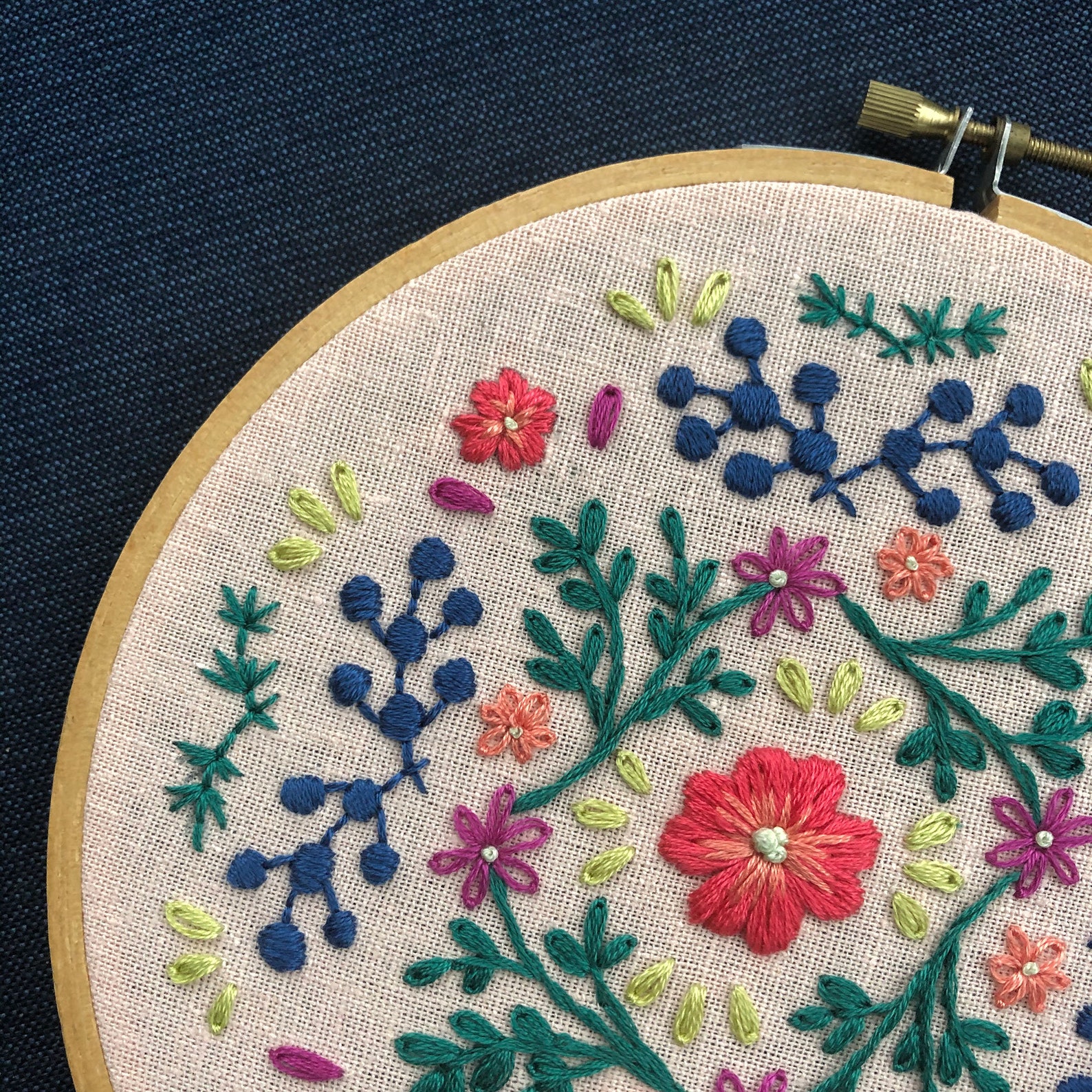 Modern Flower Hand Embroidery PDF Pattern. Beginner Embroidery | Etsy