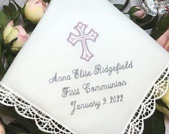 Personalized First Communion Handkerchief Gift for Boy - Etsy