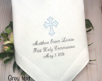 Personalized First Communion Handkerchief Gift - Etsy