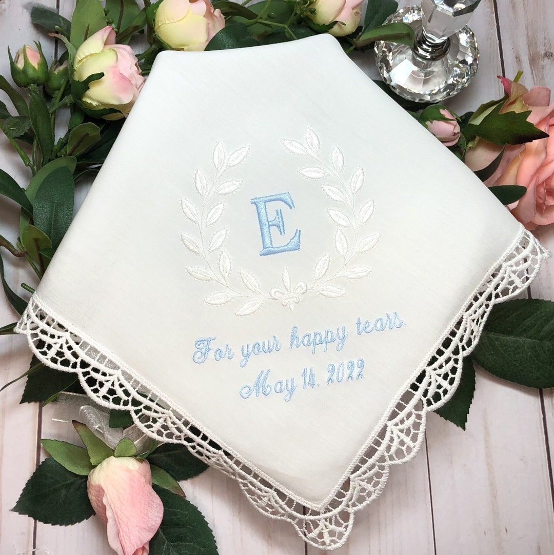 Wedding Handkerchief for Bride With for Your Happy Tears, Single ...