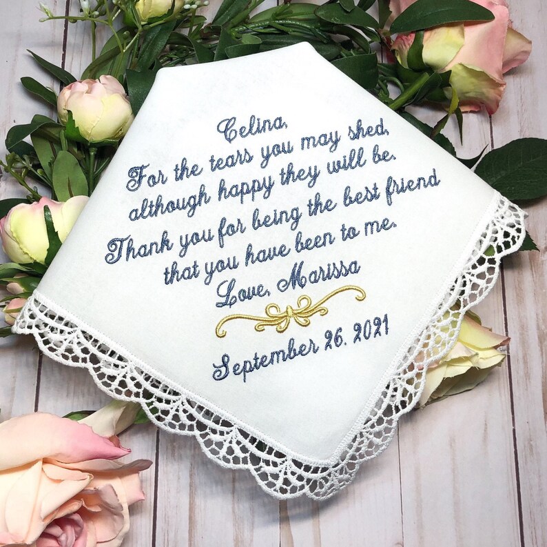 Maid of Honor Best Friend Handkerchief for the TEARS You - Etsy