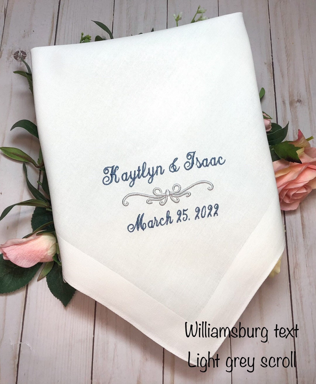 Custom Wedding Handkerchief for Groom Groom Wedding Day Gift ...