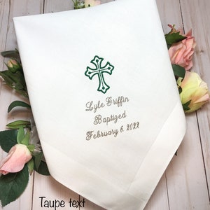 Mens Embroidered Handkerchief With Cross, Religious Handkerchief for ...