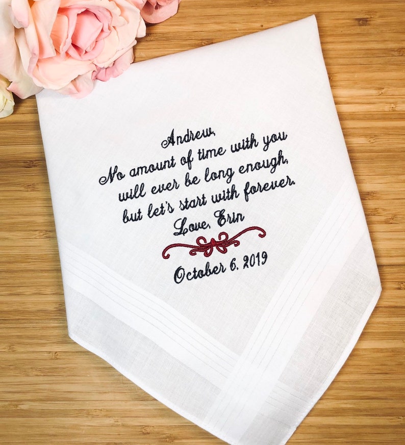 Groom Wedding Gift Handkerchief Hankie Hanky Let's | Etsy