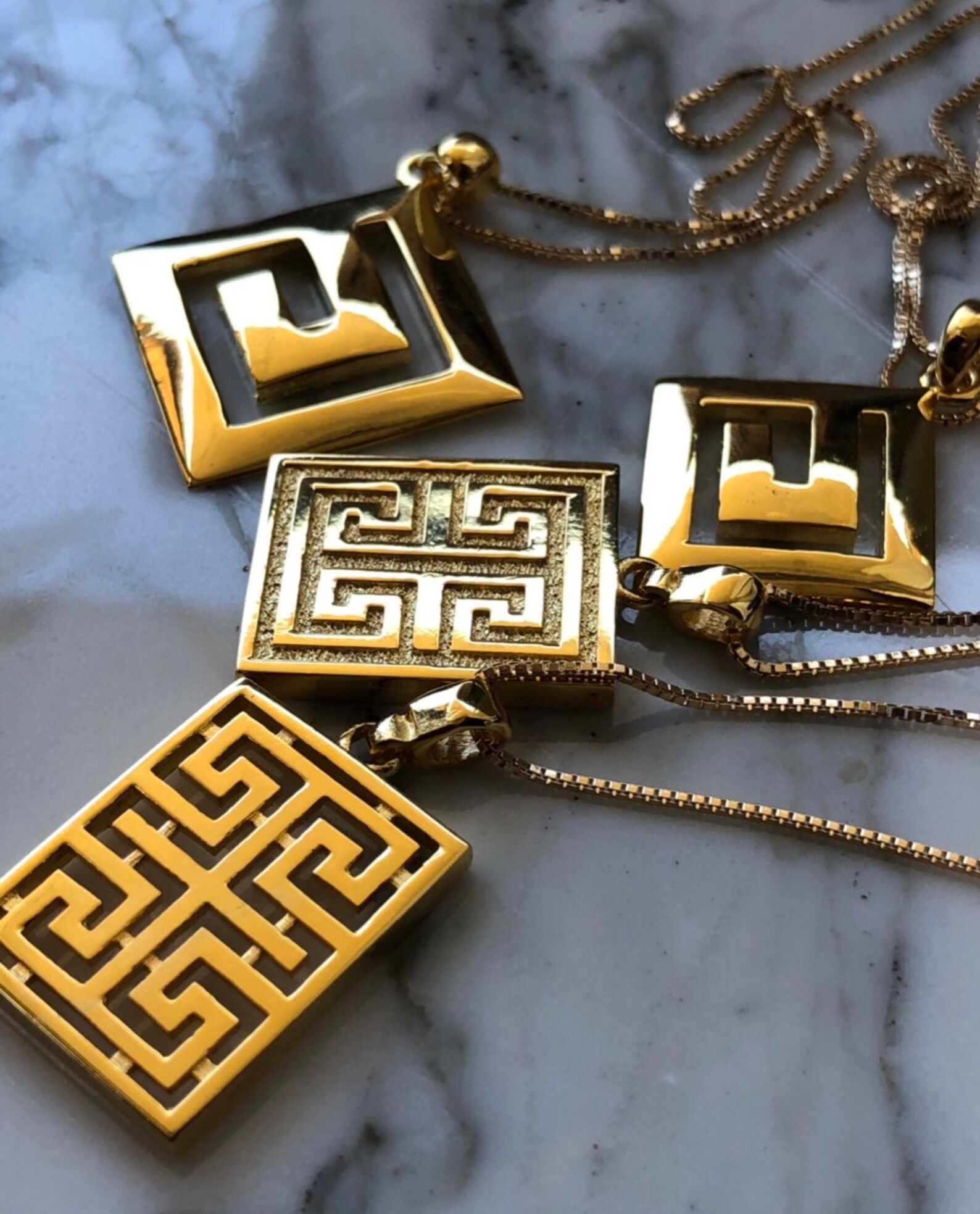 Greek Key Necklace Summer Jewelry Greek Jewelry Good Luck - Etsy