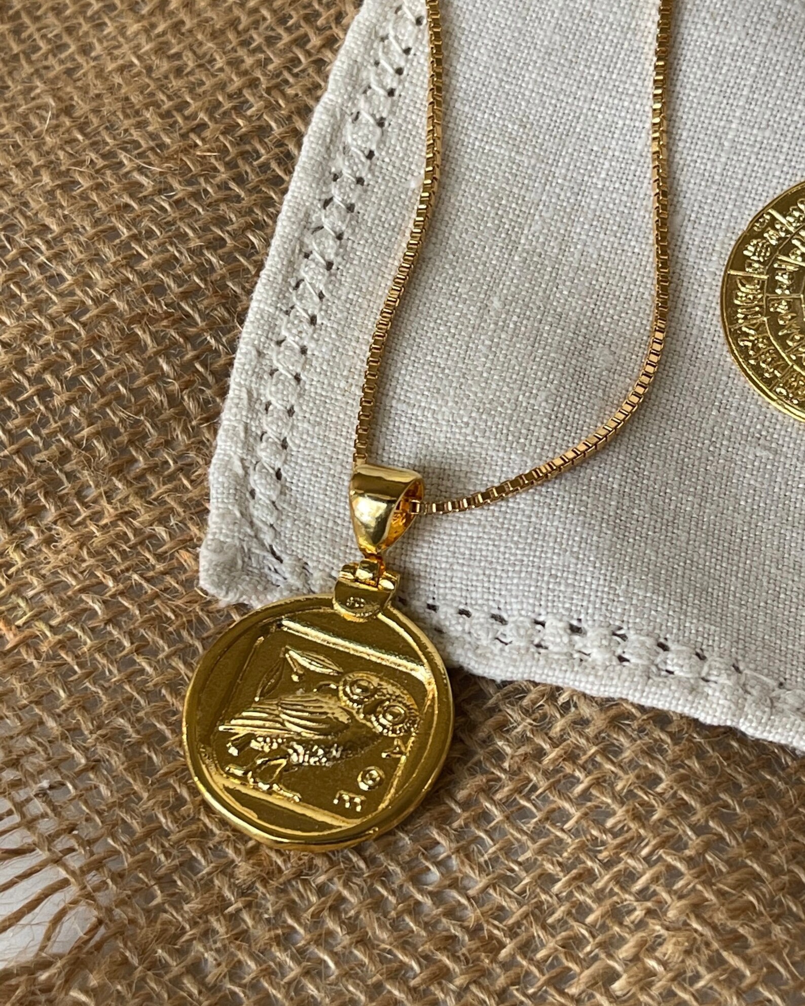 Gold Coin Necklace Stacking Necklaces Stacked Jewelry - Etsy