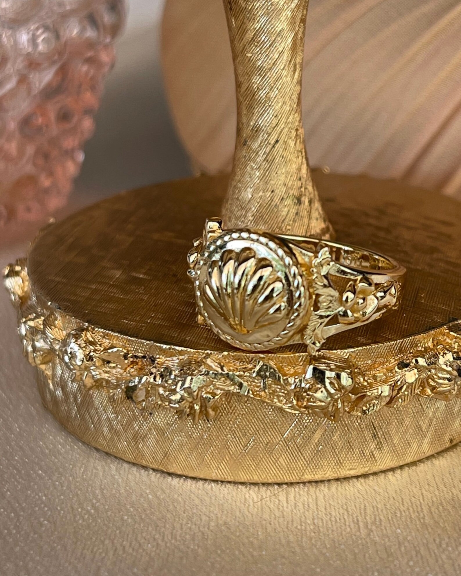 Gold Scallop Ring Venus Ring Gold Shell Ring rococo Style - Etsy