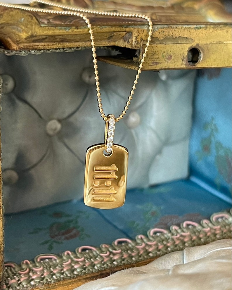 11:11 Charm Necklace Gold Tag Necklace Angel Jewelry Number - Etsy