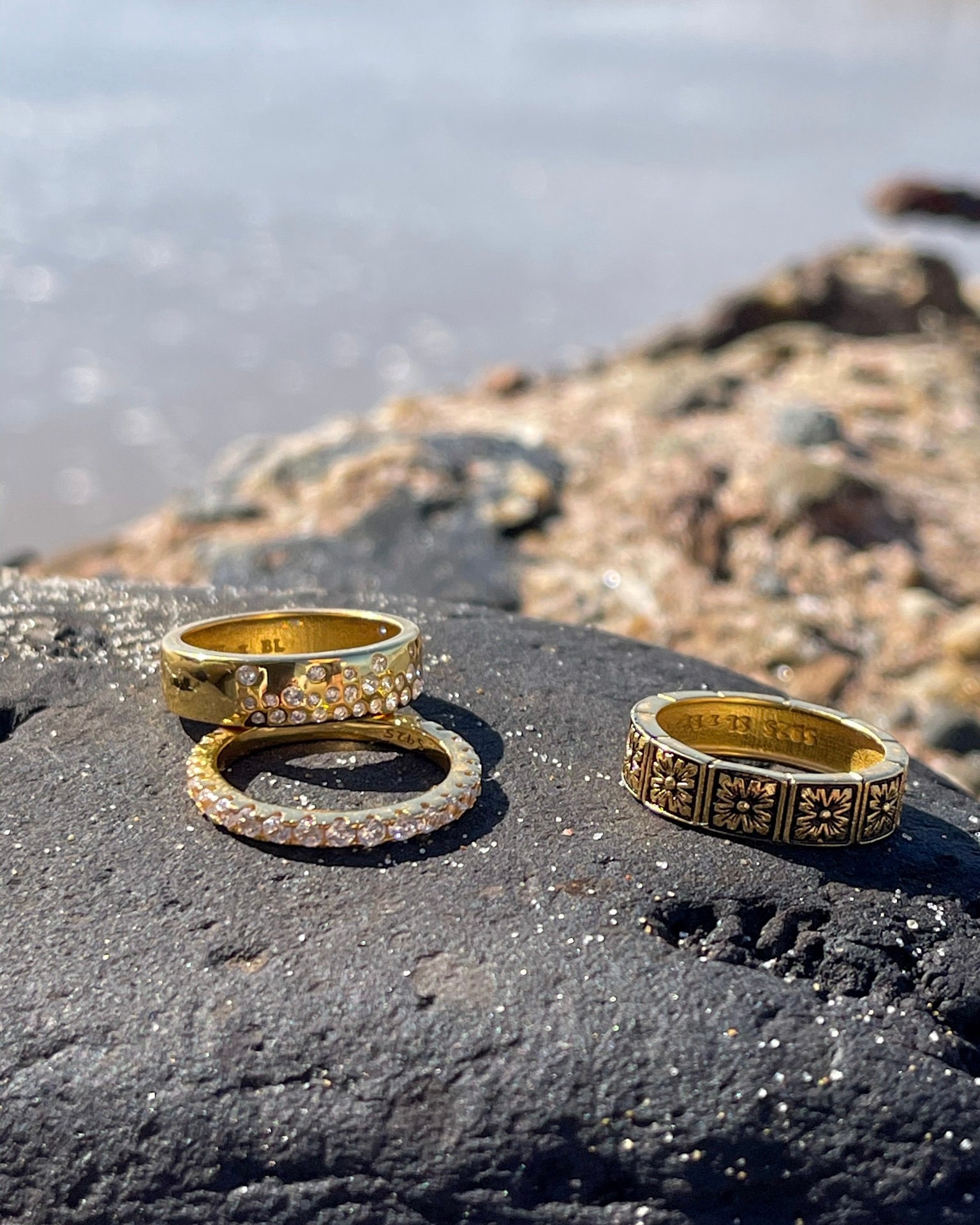Gold Stackable Ring French Girl 18kt Vermeil Minimalist | Etsy