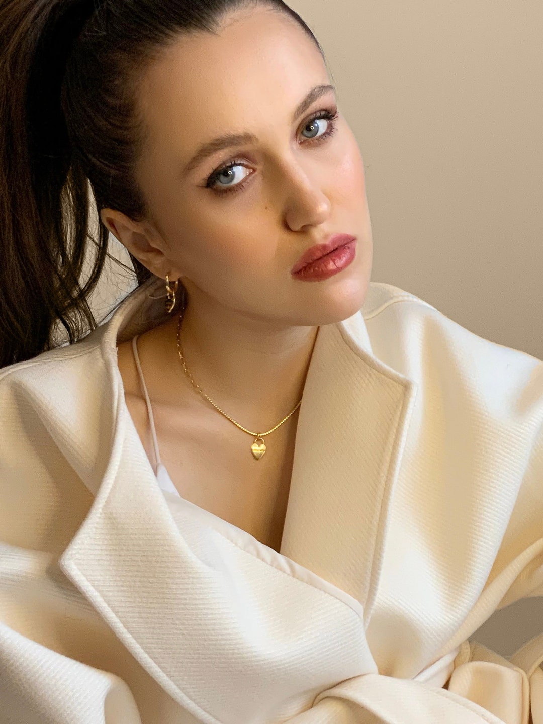 Heart Lock Choker, Dainty Choker Necklace, Gold Tennis Necklace ...