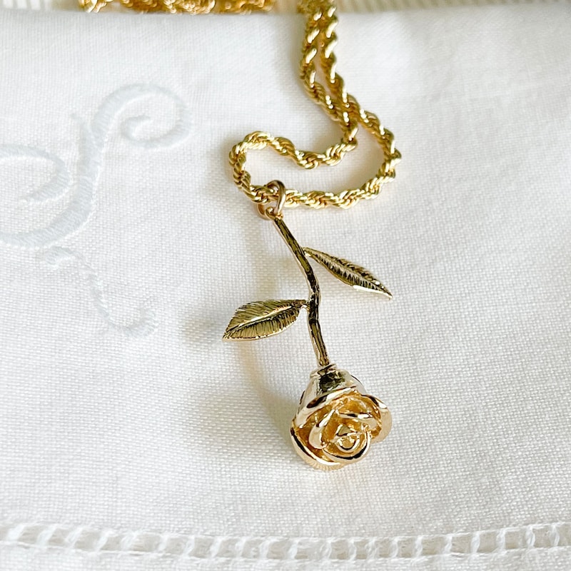 Rose Necklace - Etsy