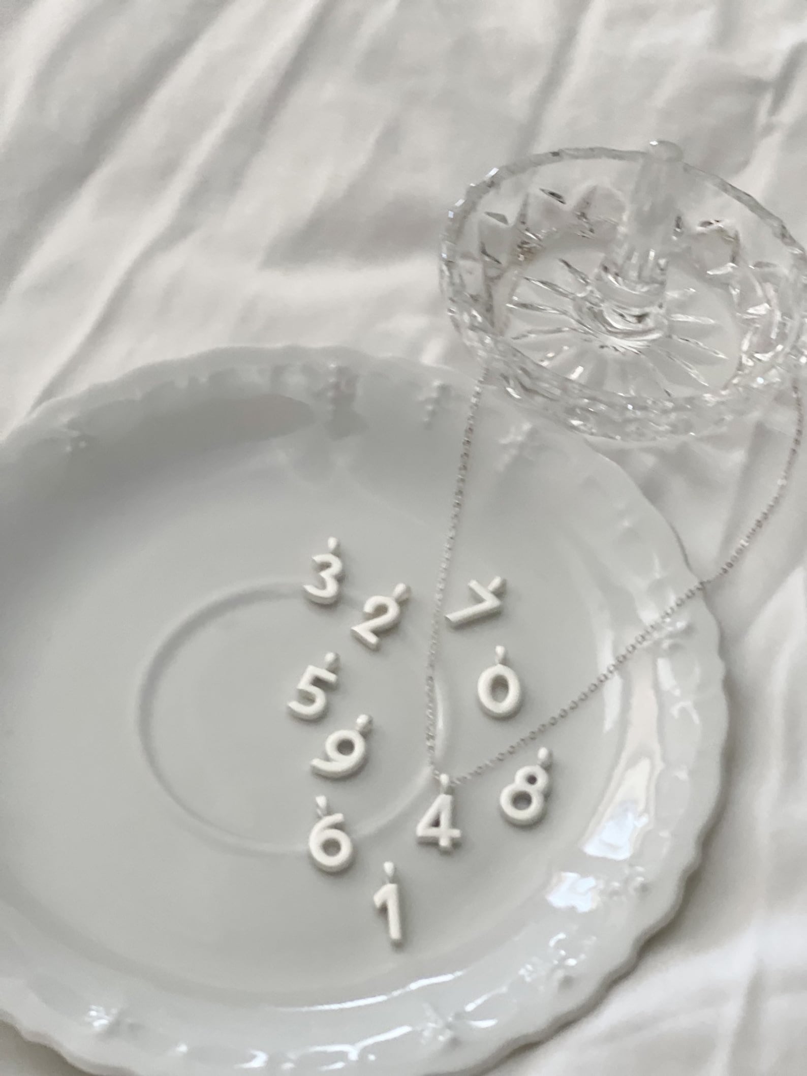 Silver Number Necklace Silver Numbers Number Jewelry | Etsy