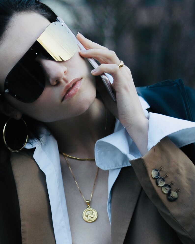 Gold Coin Necklace Stacking Necklaces Stacked Jewelry - Etsy