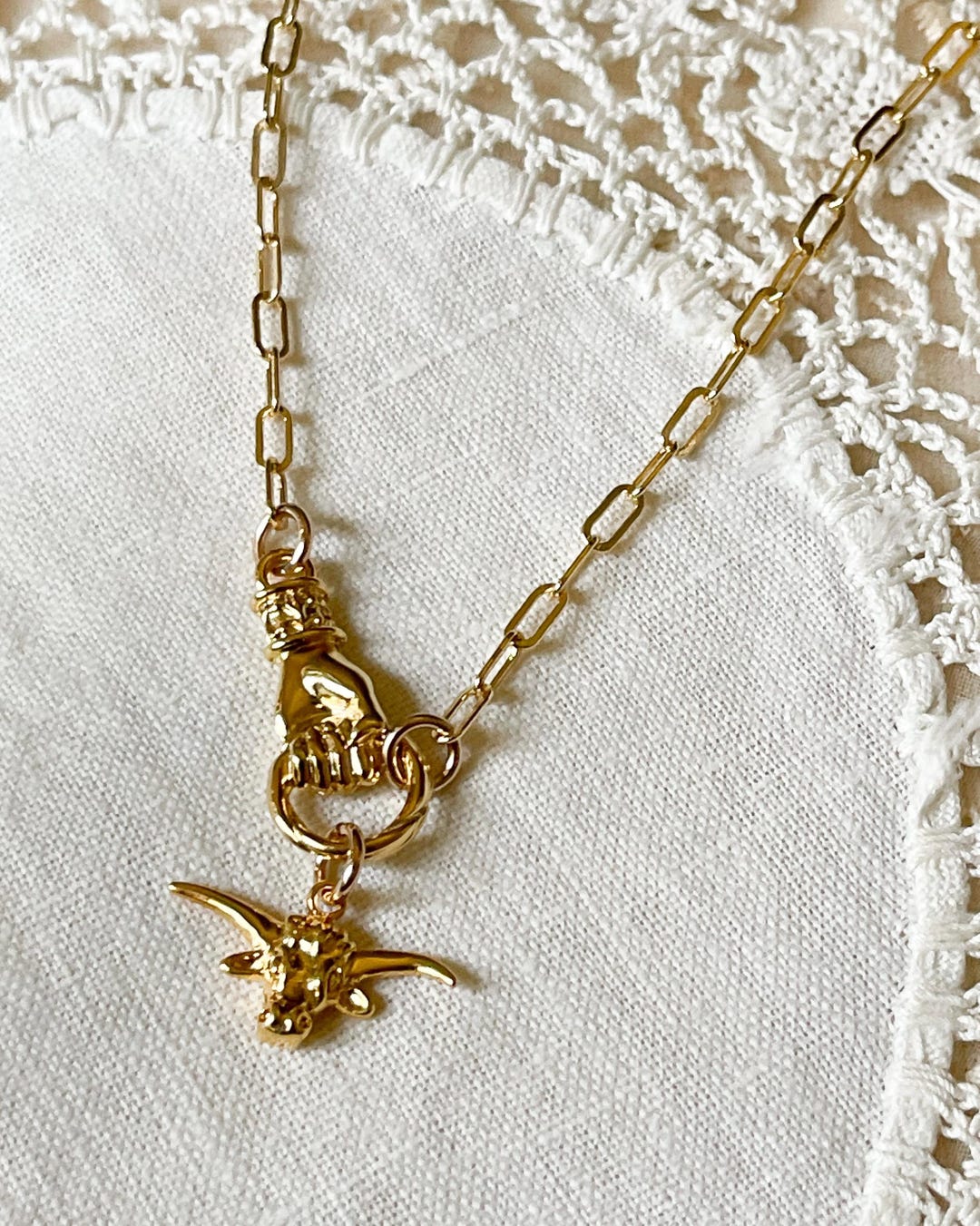 Longhorn Bull Necklace, Gold Bull Jewelry, Cowgirl Western Jewelry ...