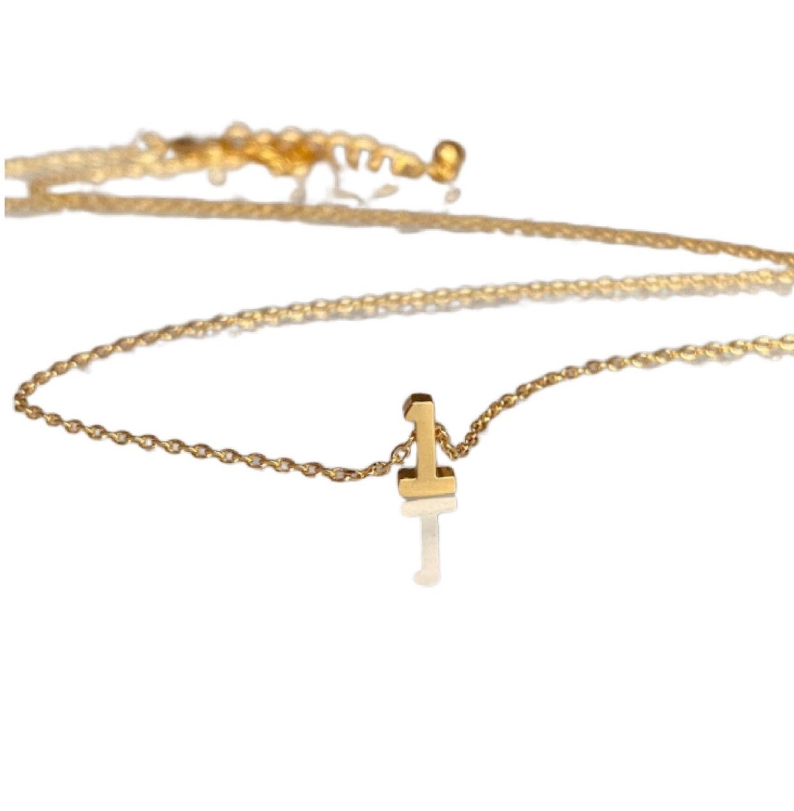 Gold Number Necklace numbers necklace personalized number | Etsy