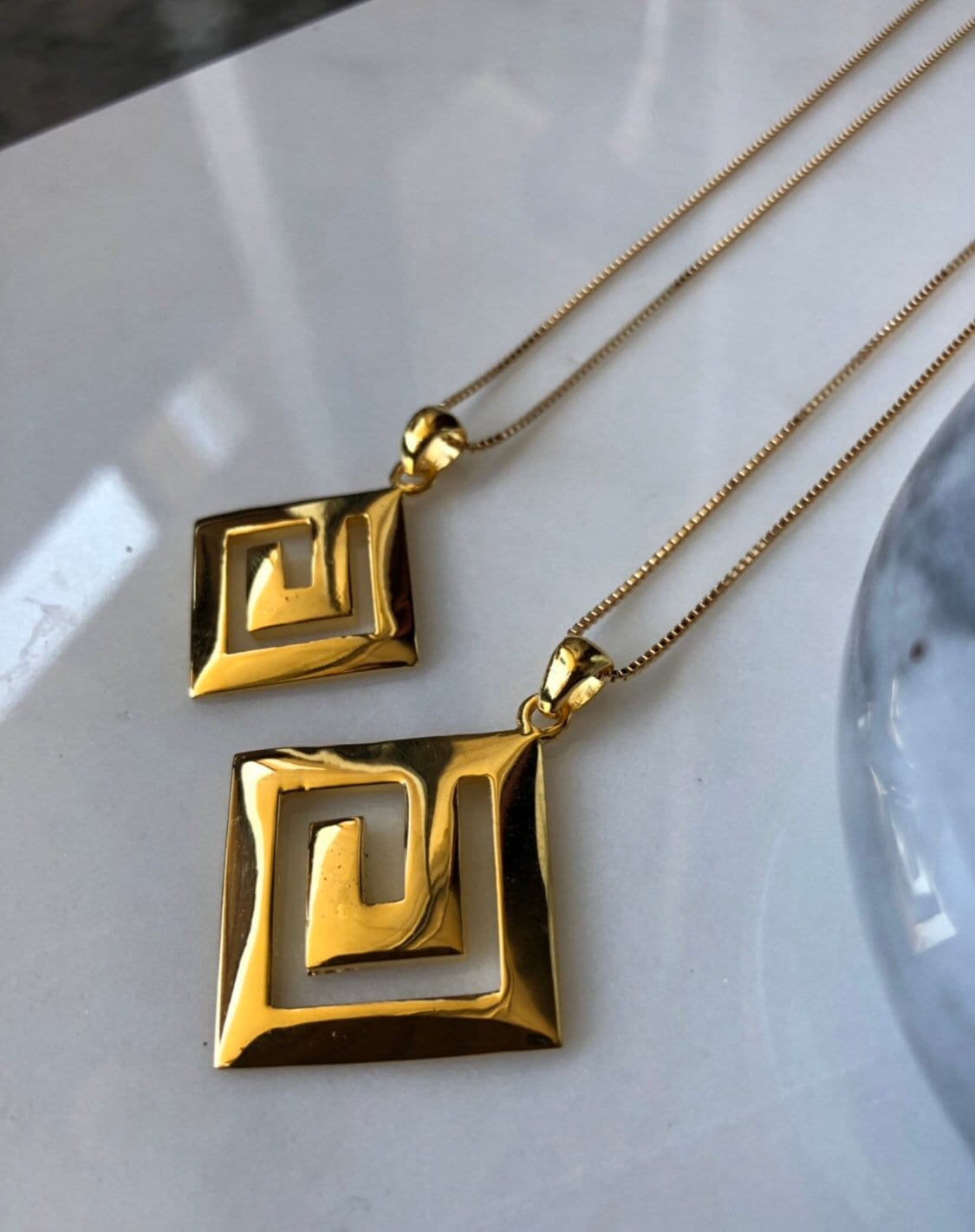 Gold Greek Necklace layering necklaces stacked jewelry aunt | Etsy