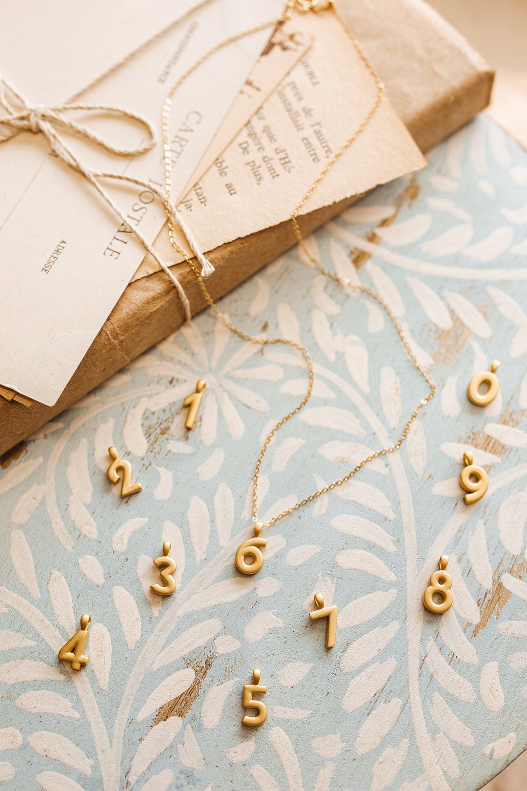 Gold Number Necklace, Personalized, Gold Numbers, Personalized Jewelry ...