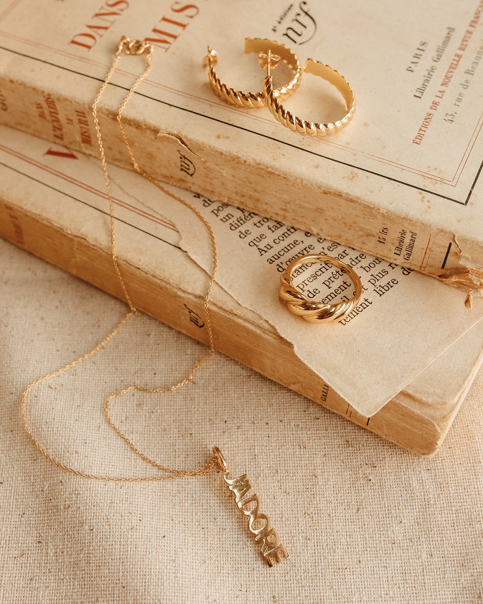 French Word Necklace Gold Name Plate French Jewelry Paris - Etsy