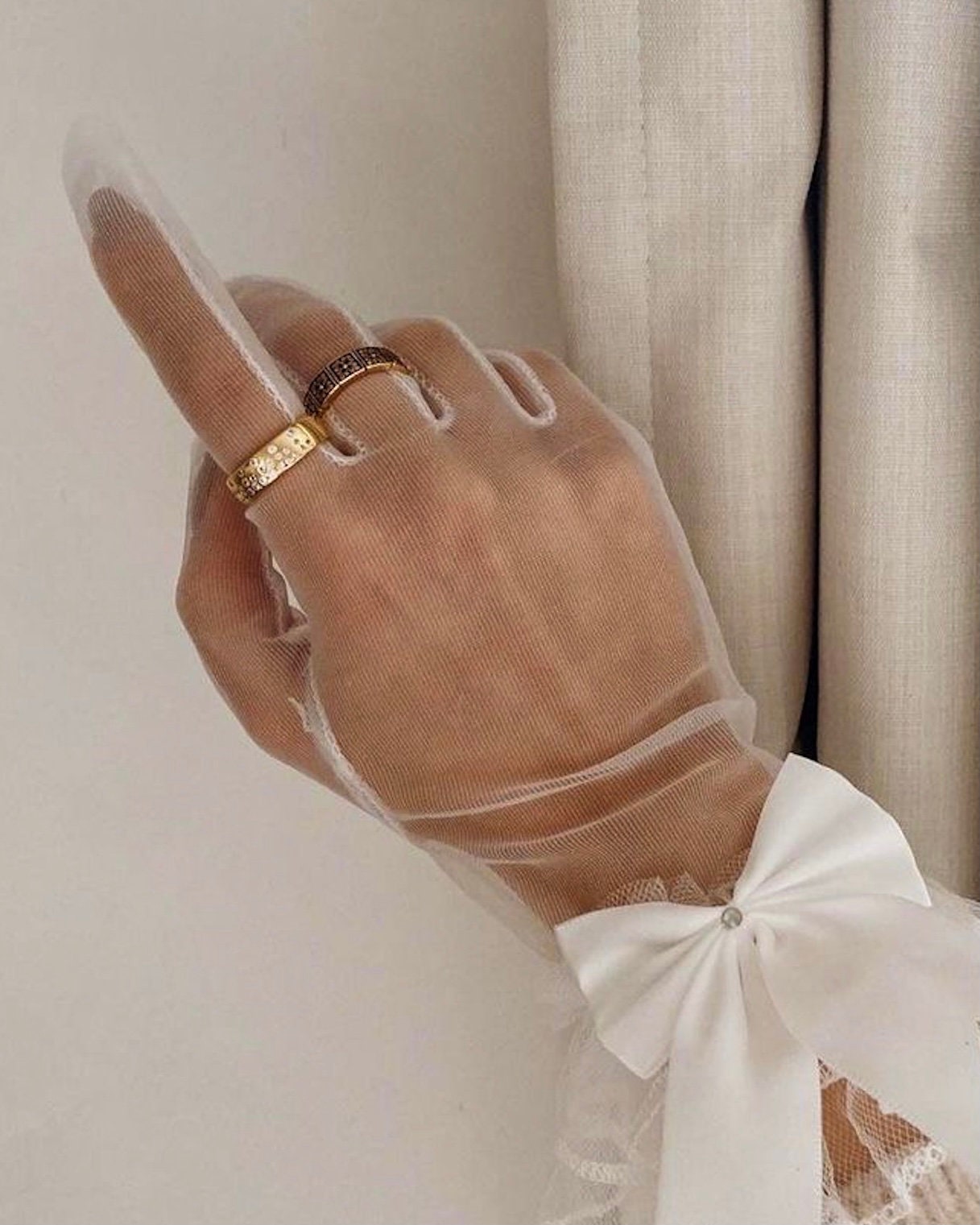 Gold Stackable Ring French Girl 18kt Vermeil Minimalist | Etsy