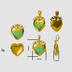 Heart Locket Necklace, Jardin French Necklace, Rococo Style, Marie ...