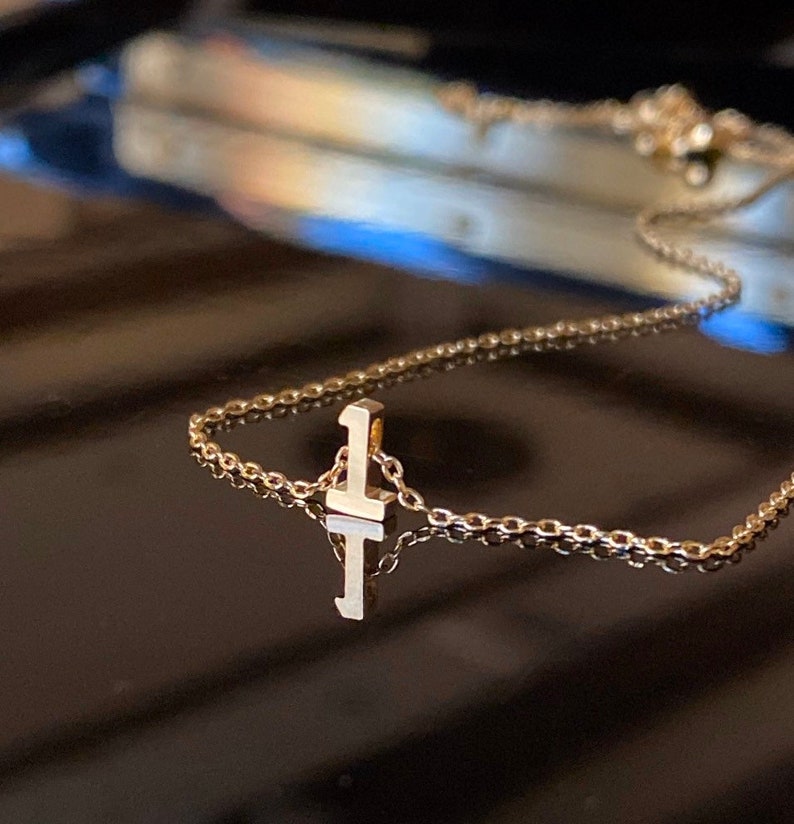 Gold Number Necklace numbers necklace personalized number | Etsy