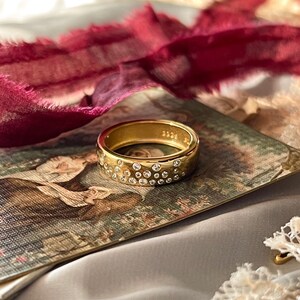 Gold Stackable Ring, French Girl, 18kt Vermeil, Minimalist Jewelry ...