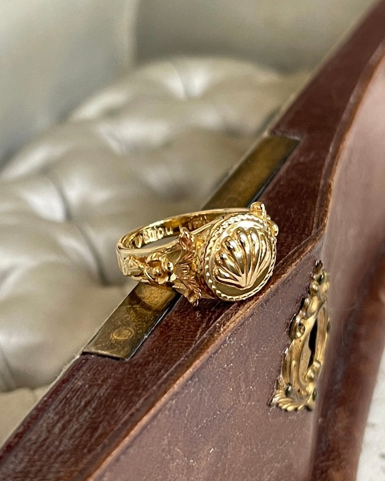 Gold Scallop Ring Venus Ring Gold Shell Ring rococo Style - Etsy