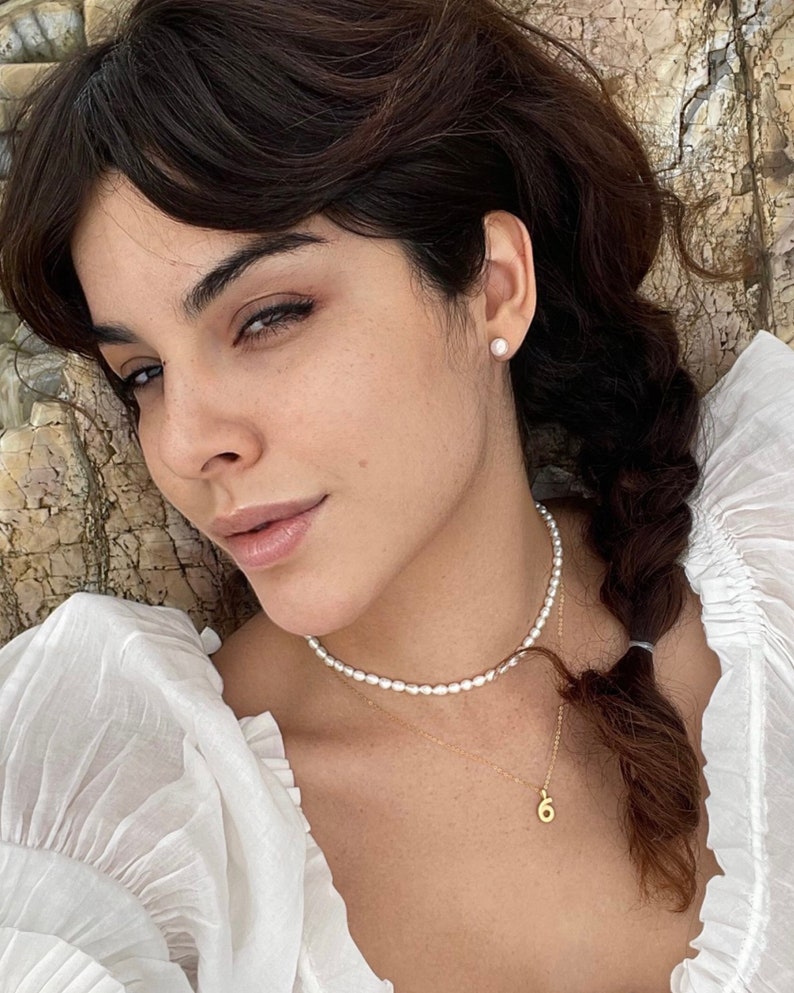 Silver Number Necklace Silver Numbers Number Jewelry | Etsy