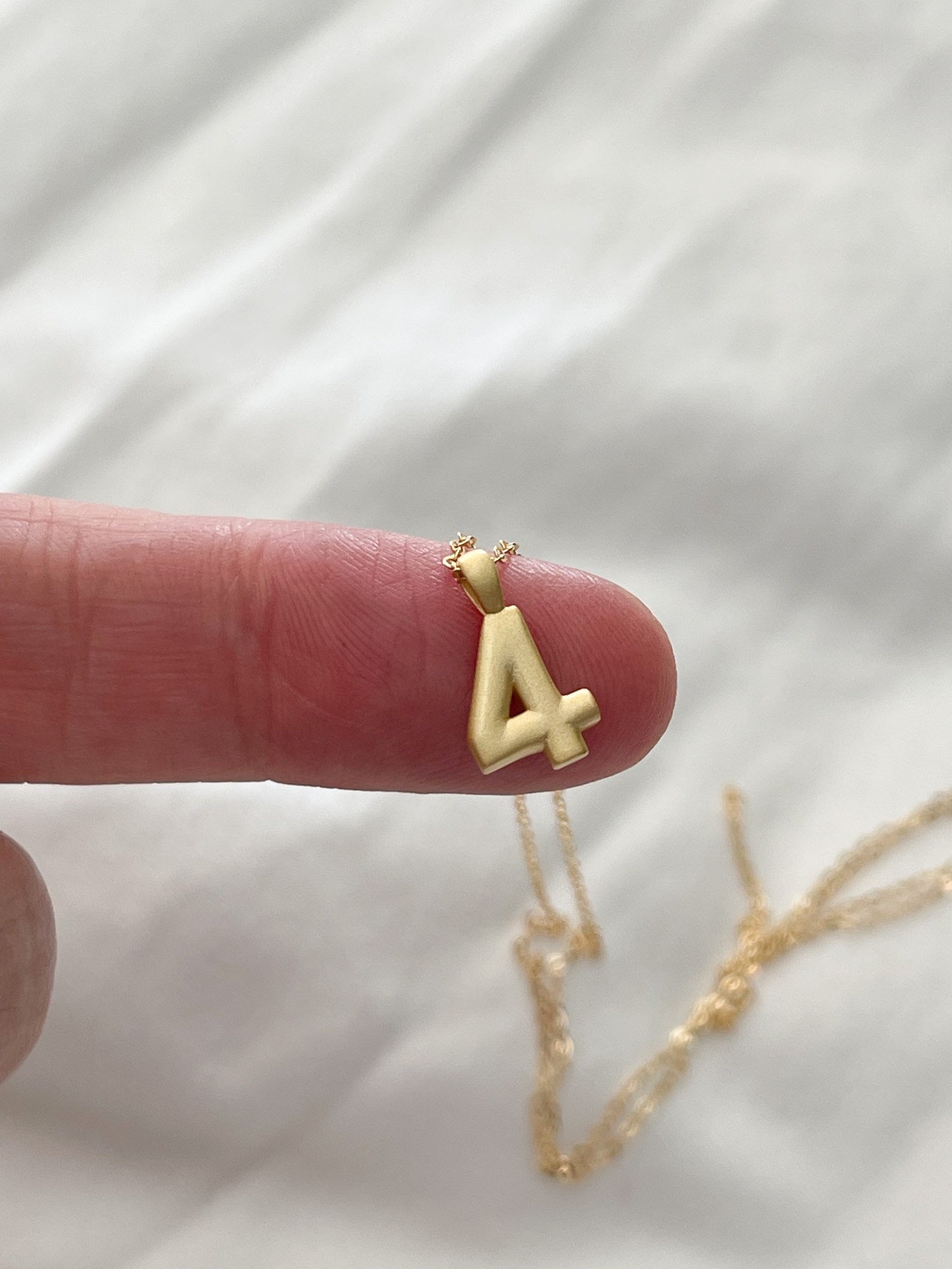 Gold Number Necklace Numbers Necklace Personalized Number - Etsy