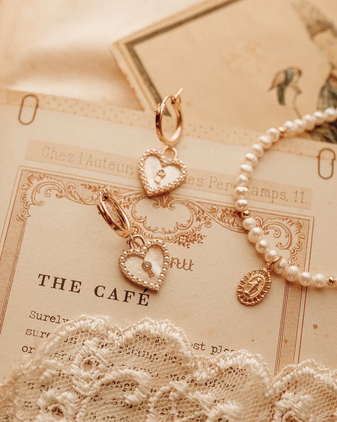 French Madonna Bracelet Pearl Charm Bracelet French Riviera - Etsy