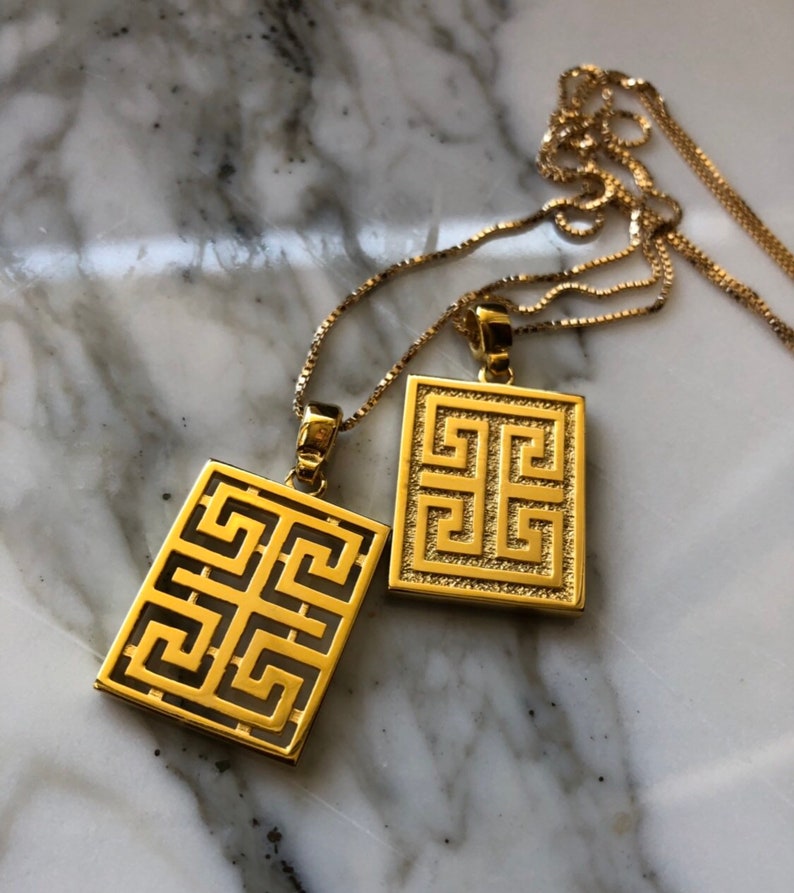 Greek Key Necklace Summer Jewelry Greek Jewelry Good Luck - Etsy