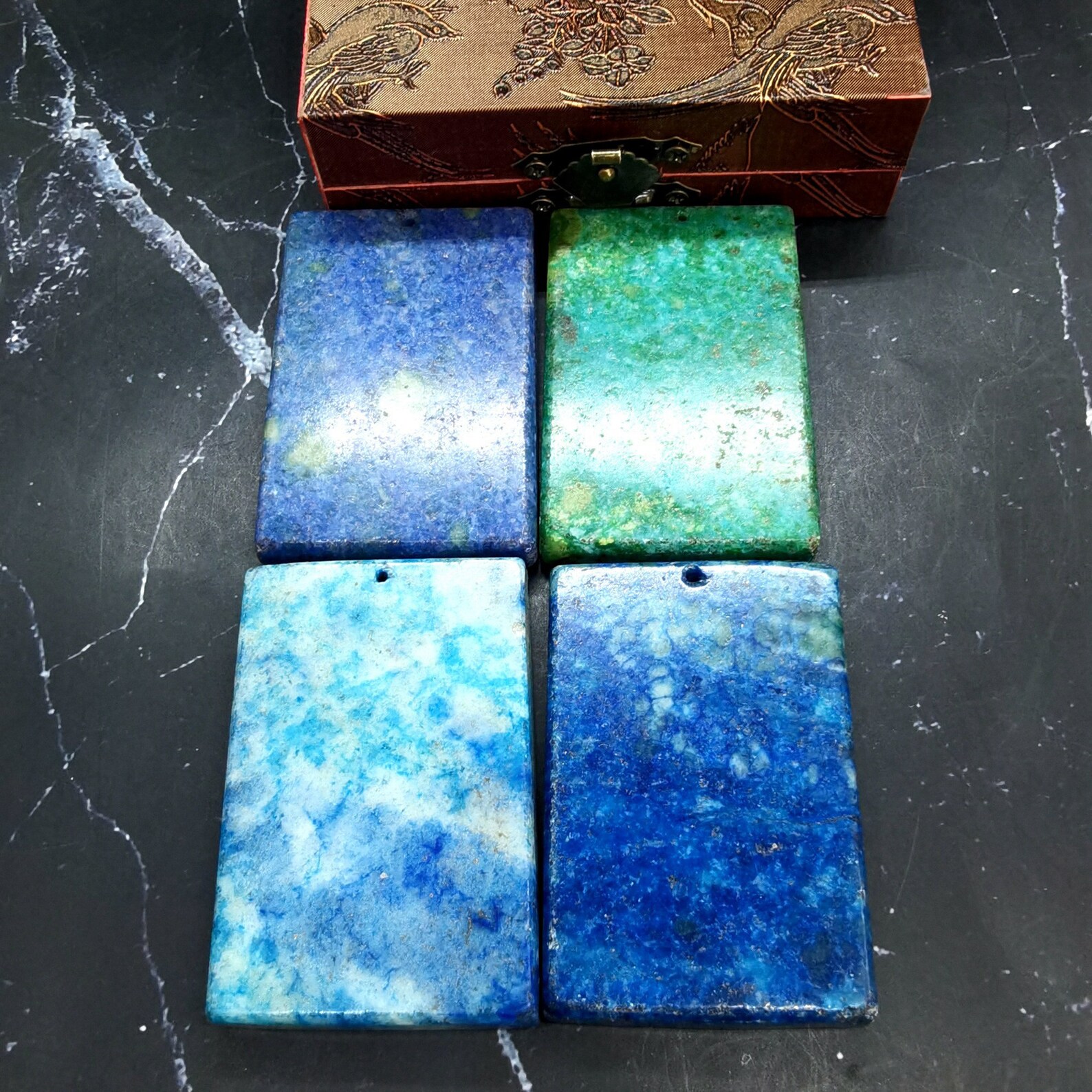 Ancient Chinese Culture Blue Stone Pendant Carving Guan Yu God - Etsy