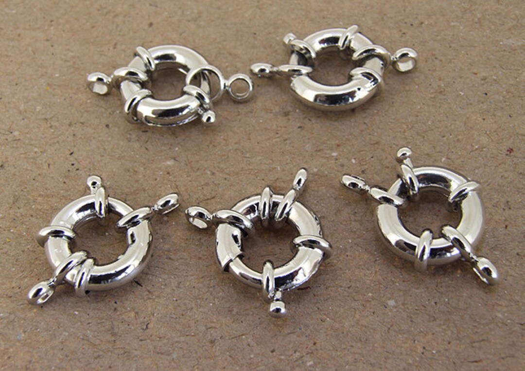 5clasps of Solid Brass Big Wheel Clasp White Gold Gold Plated - Etsy