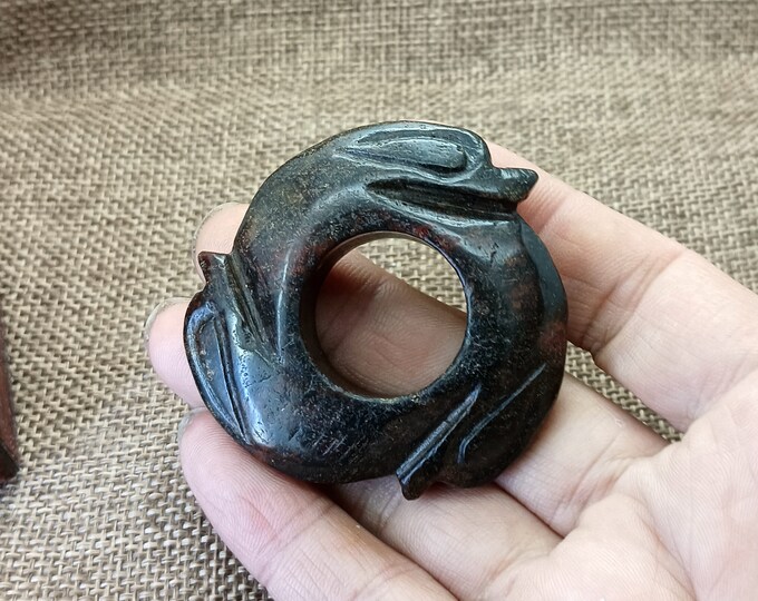 Archaistic Design Jade Pendant Hongshan Jade Hoop Jade Pendant Diy ...
