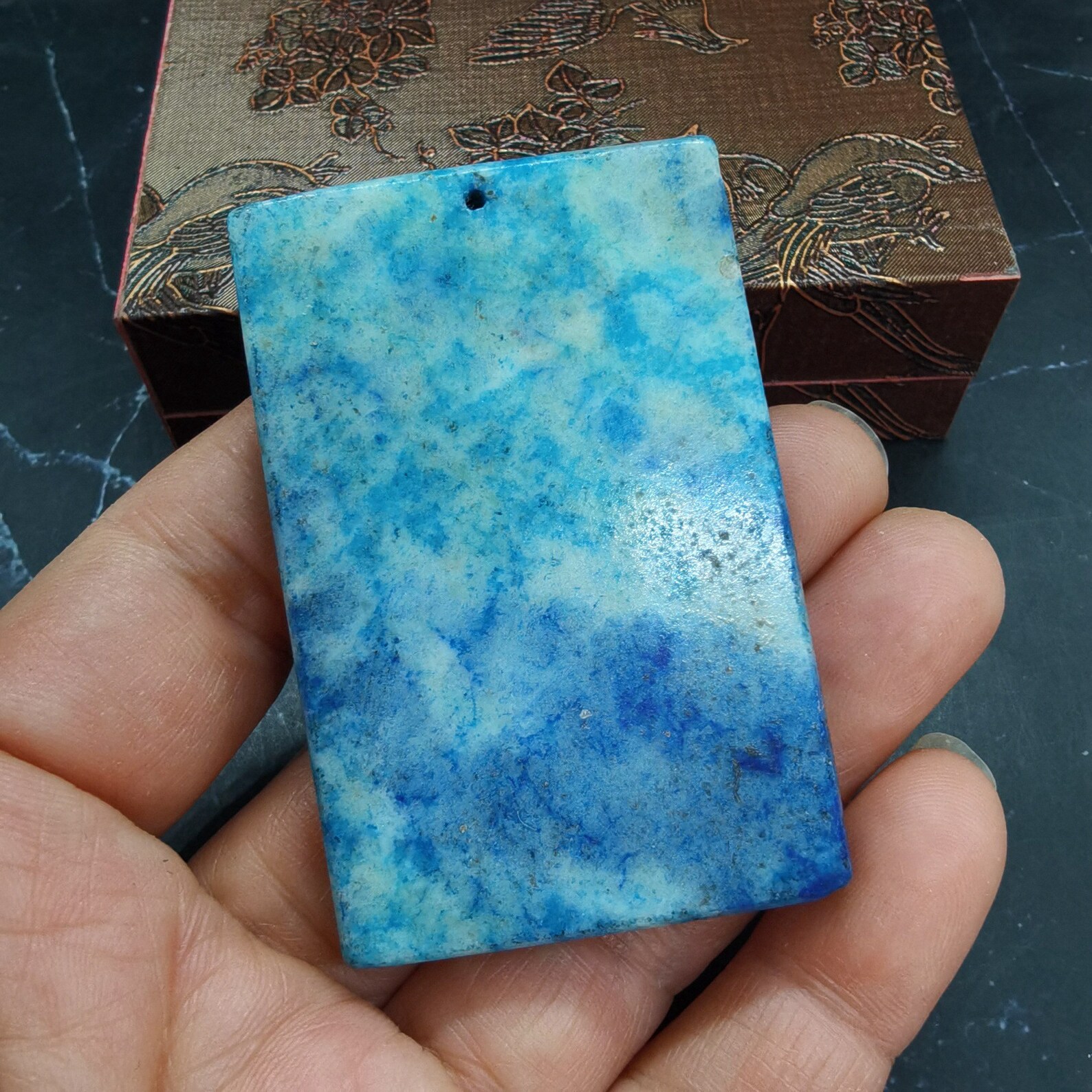 Ancient Chinese Culture Blue Stone Pendant Carving Guan Yu God | Etsy