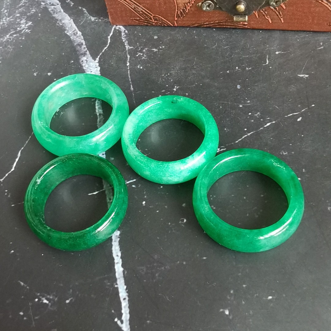 Simple Jade Circle Ring Green Jade Ring Internal Diameter 16 to 21 Mm ...