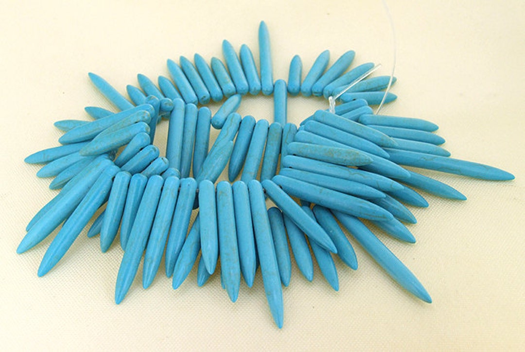 One Full Strand Long Branch Nail Turquoise Beads20mm-50mmabout 86 ...