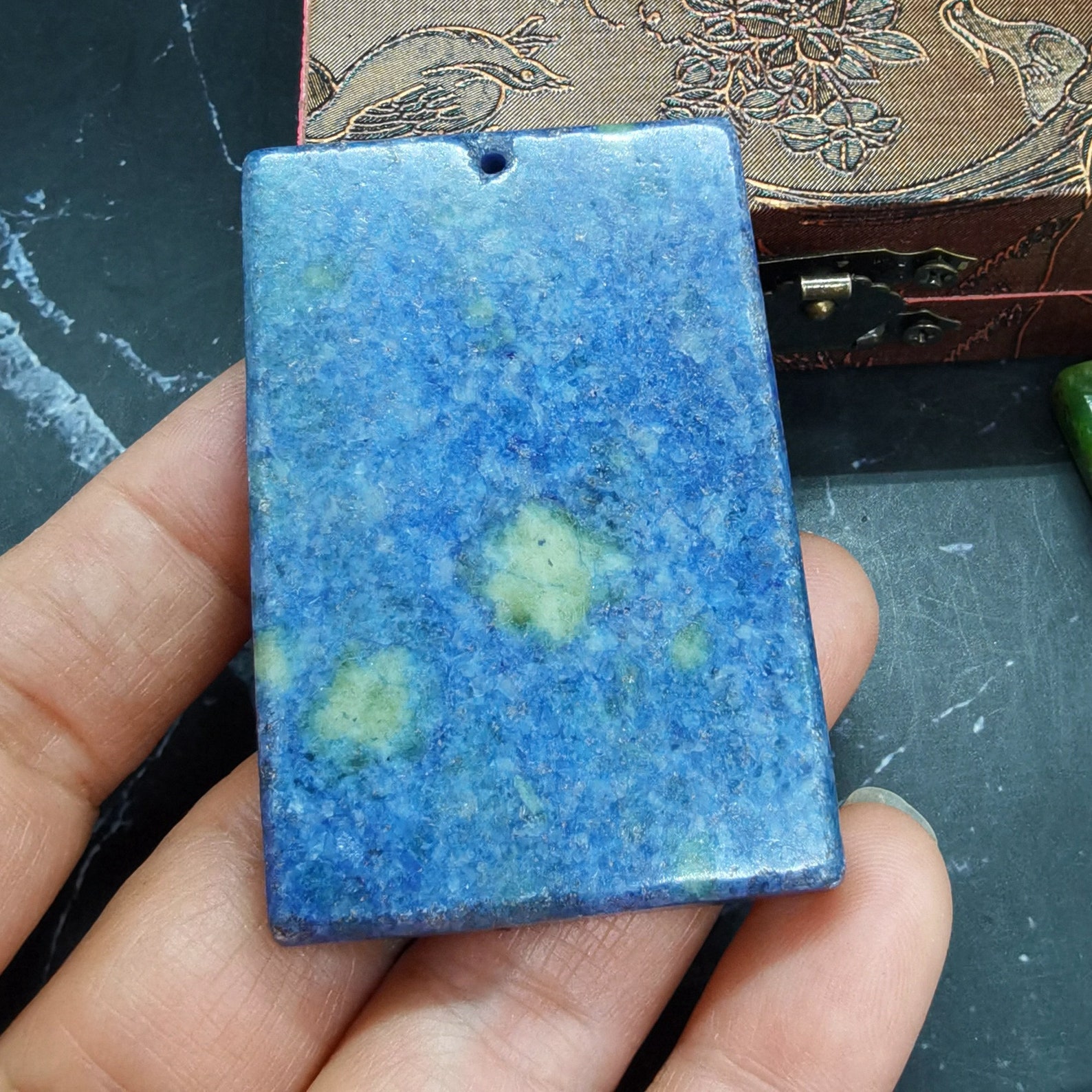 Ancient Chinese Culture Blue Stone Pendant Carving Guan Yu God - Etsy