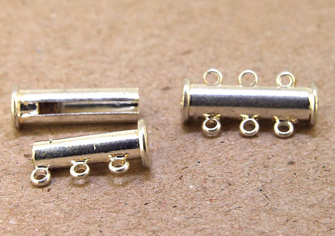 5clasps Silver Plated 3strands Clasps Connector 20mmx10mm | Etsy