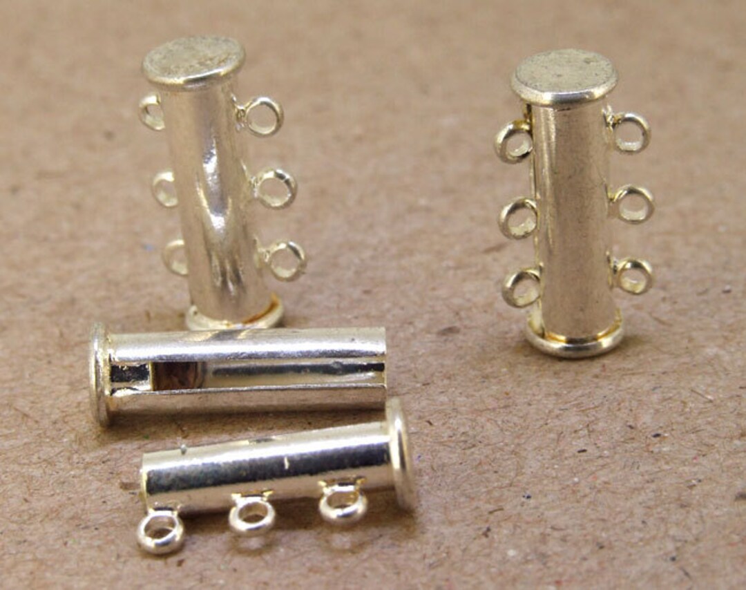 5clasps Silver Plated 3strands Clasps Connector 20mmx10mm - Etsy
