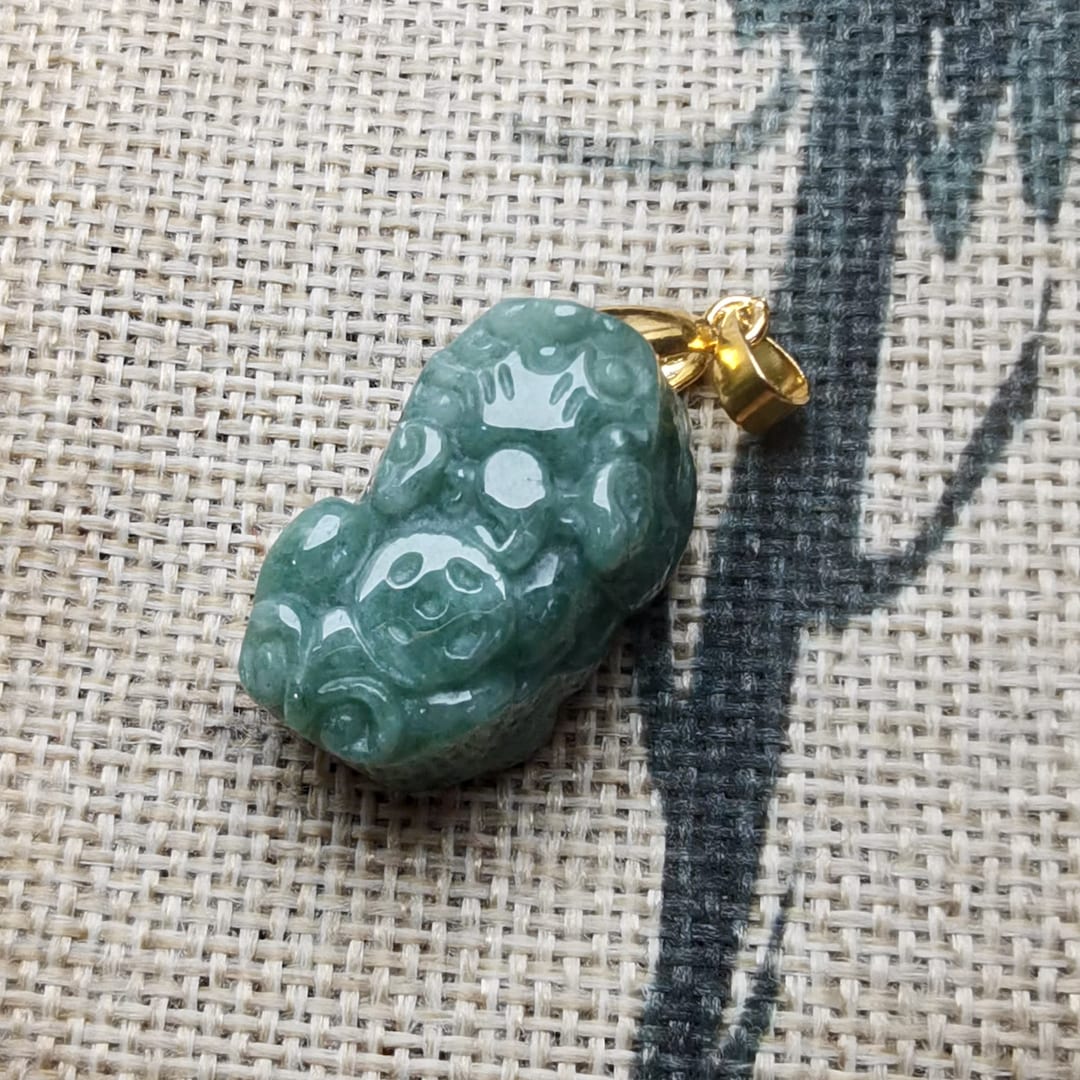 Natural Jadeite Pendant Pixiu 貔貅 Diy Necklace Burma Jade Mulet Chinese ...