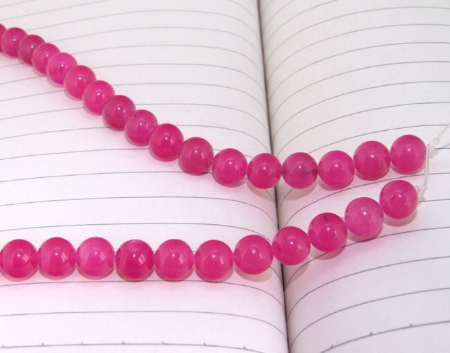 Strand Round Peach Jade Beads 8mm About 48pieces - Etsy