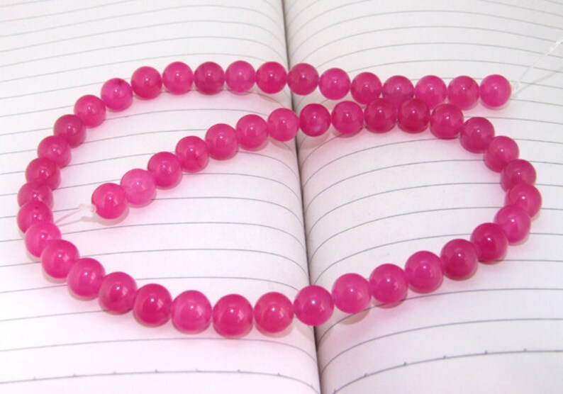 Strand Round Peach Jade Beads 8mm About 48pieces - Etsy