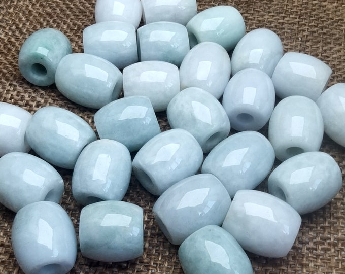 Natural Jadeite Beads ,carved Barrel Shape Beads Untreated Burma Jade ...
