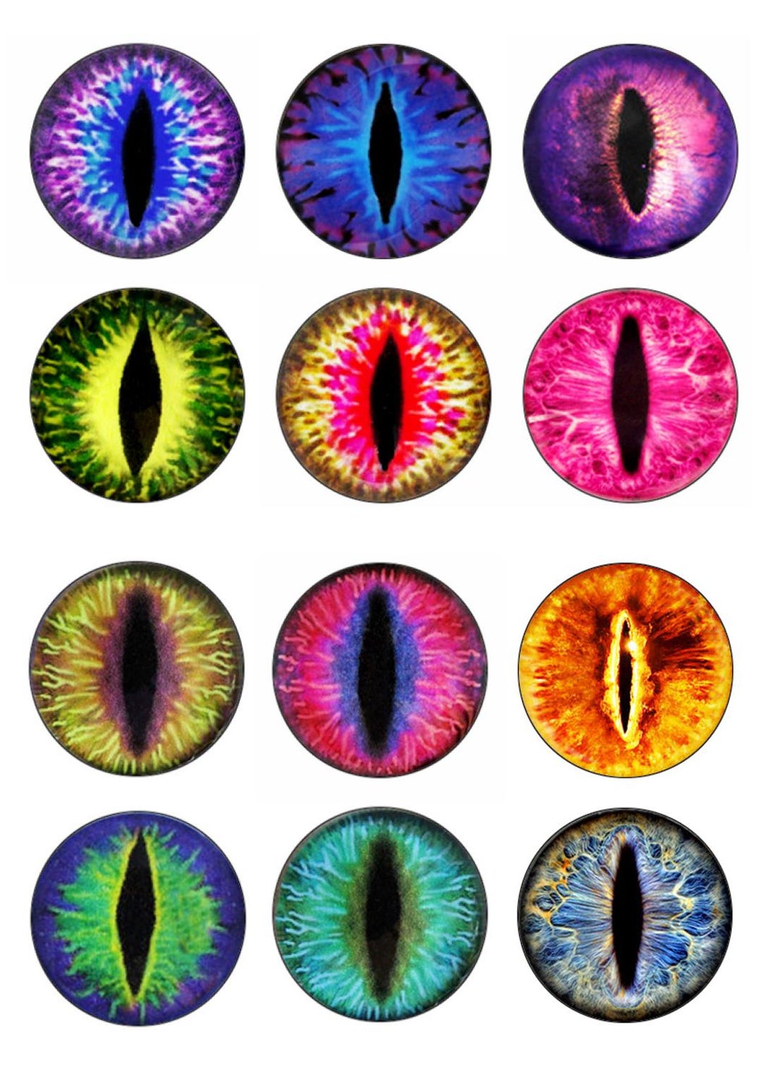 Dragon Eyes Glass Cabochons: Handmade Charms, 10-30mm - Etsy