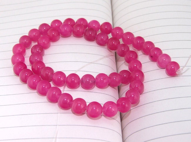 Strand Round Peach Jade Beads 8mm About 48pieces - Etsy