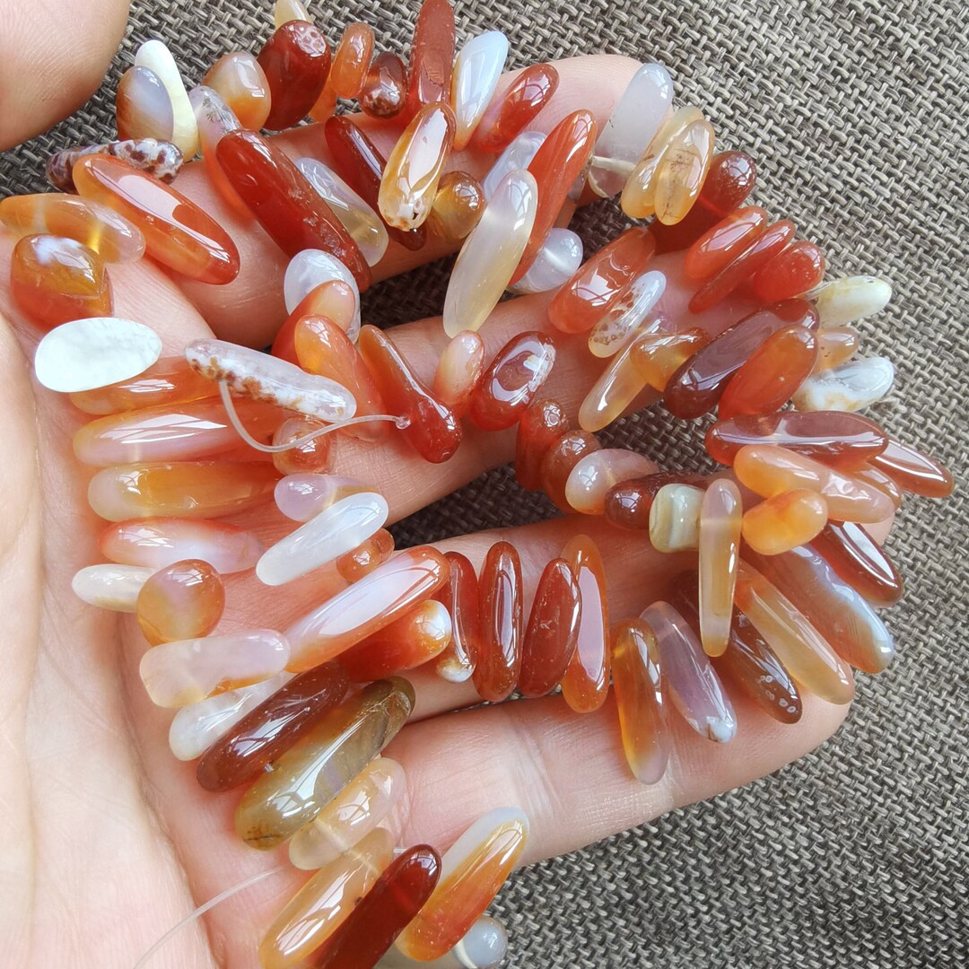 Natural Red Agate Branch Chip Beads Semi Precious Gemstones - Etsy